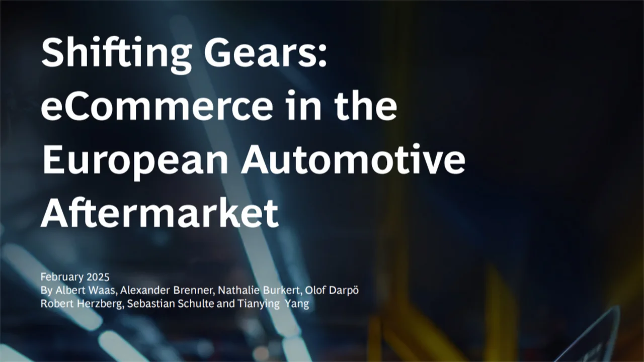 BCG Study: eCommerce Transforms the Automotive Aftermarket